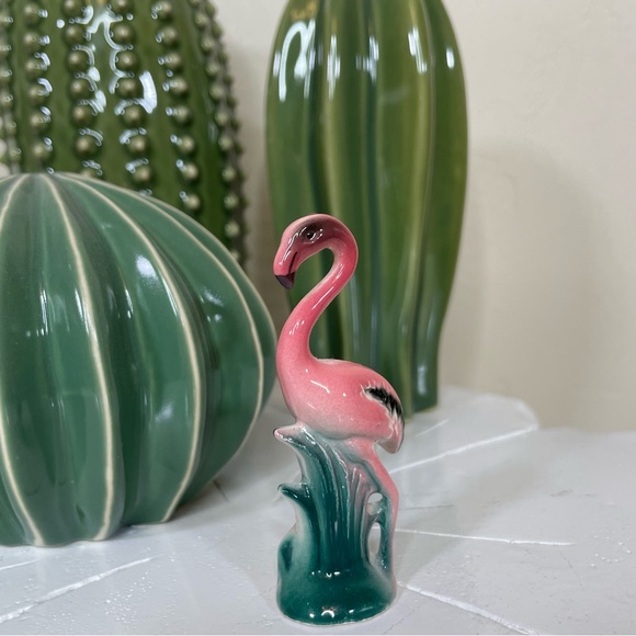 Vintage | Art | Vintage Ceramic Mini Standing Pink Flamingo Figurine ...